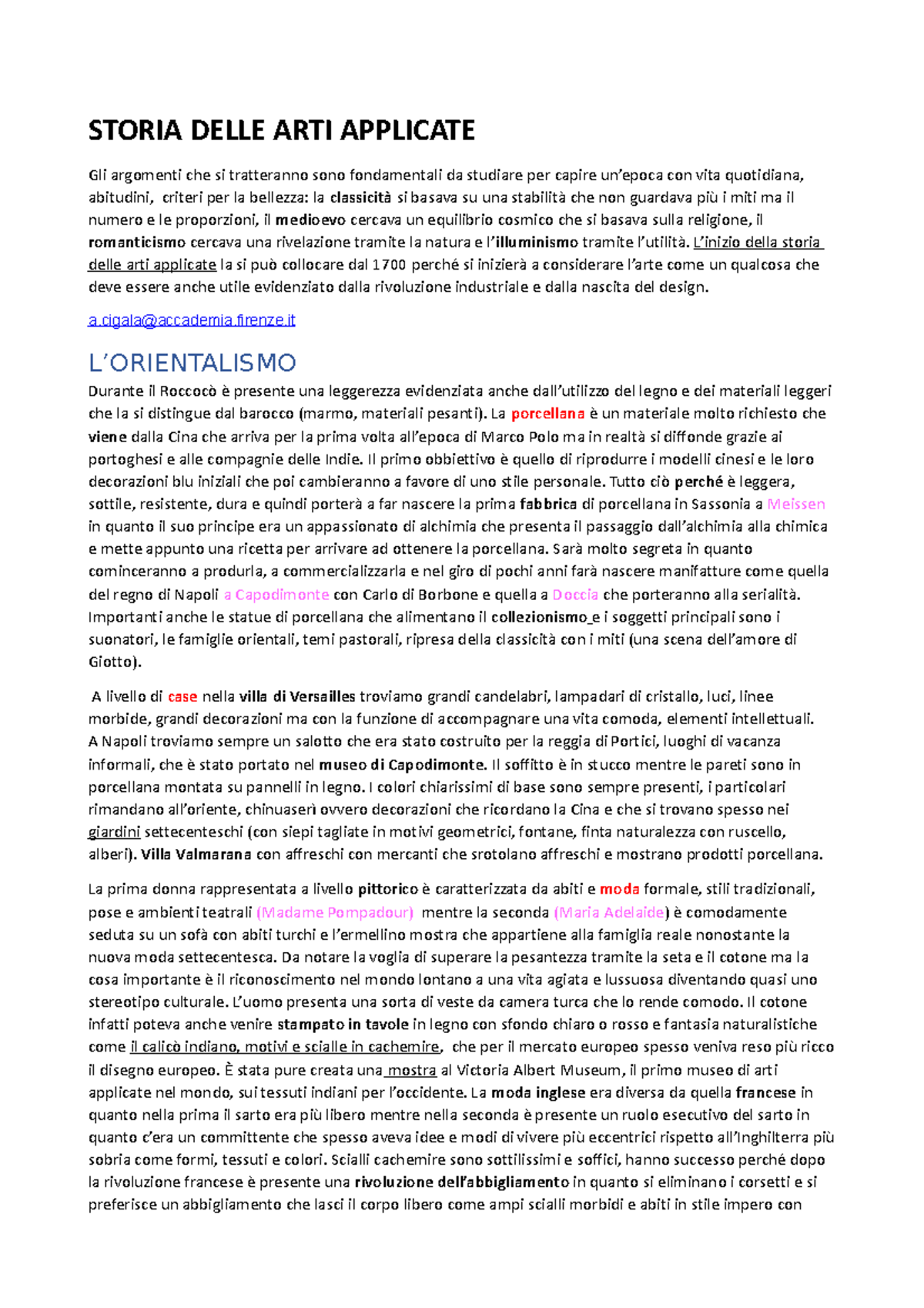 Storia Delle ARTI Applicate - STORIA DELLE ARTI APPLICATE Gli argomenti ...