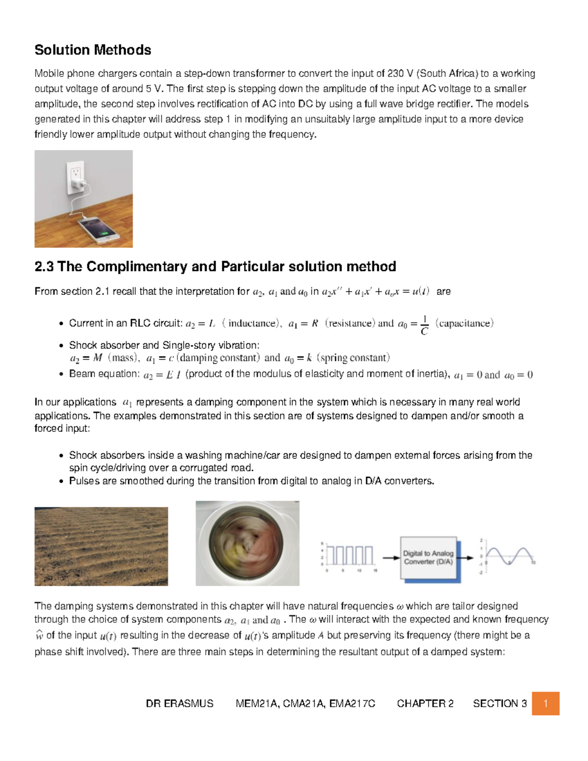 C2Sec3 - MEM - Solution Methods Mobile phone chargers contain a step ...
