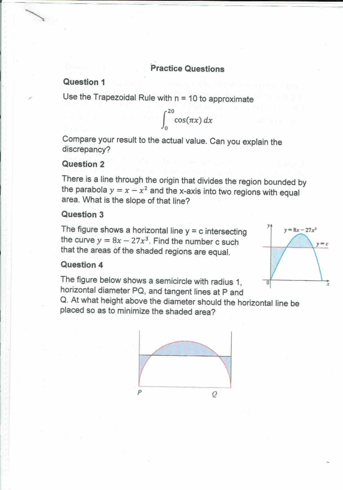 Copy of Methods Unit 3 Trapezoidal Rule Revision Q s - Studocu