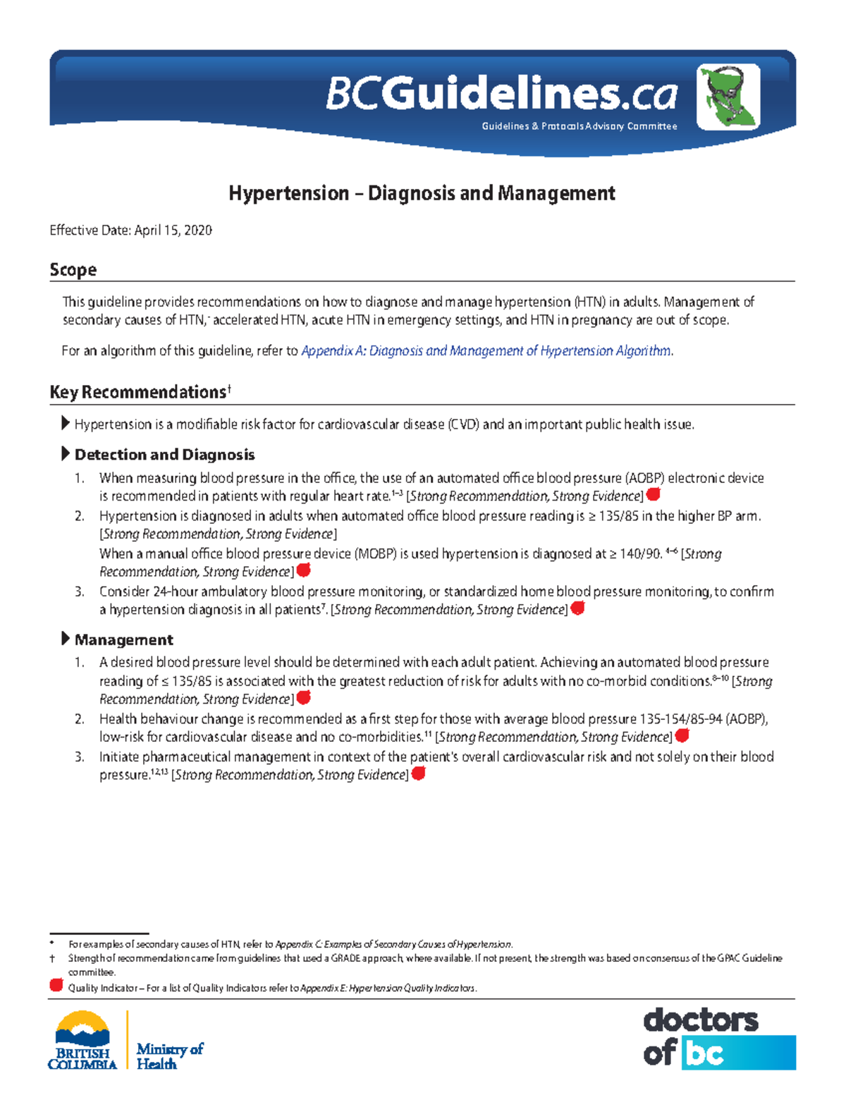 Htn-full-guideline - lecture - Guidelines & Protocols Advisory ...