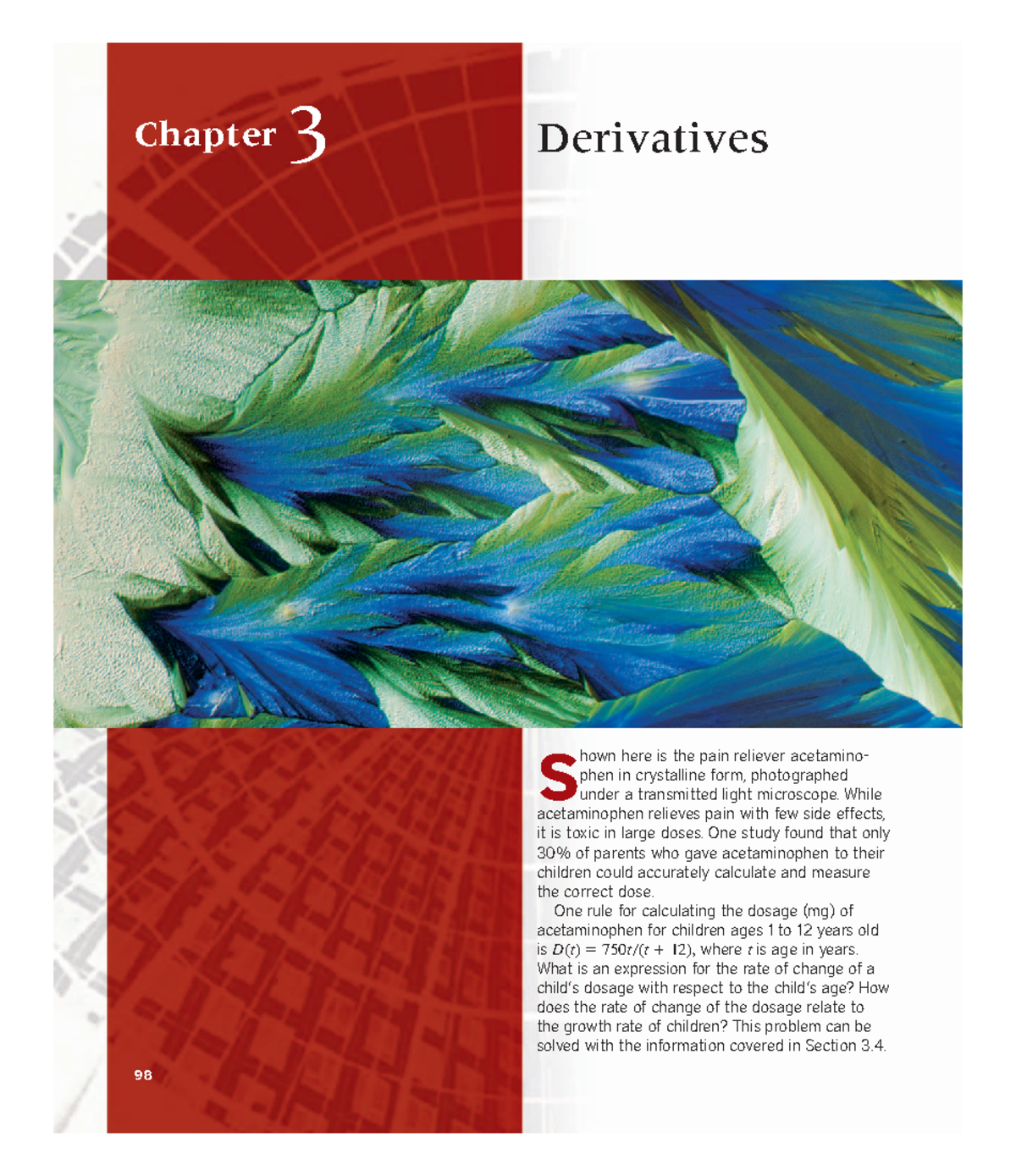 Calculus Chapter 3 - 98 Chapter S hown here is the pain reliever ...