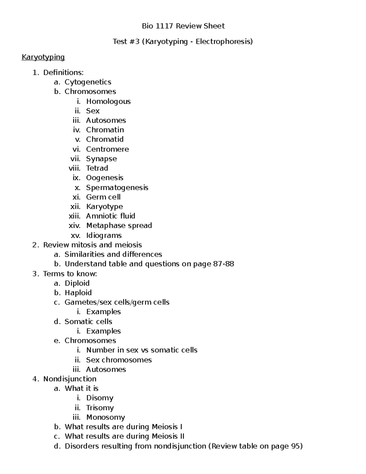 Bio 1117 Review Sheet Lab Exam 3 Remote SP2021 - Bio 1117 Review Sheet ...