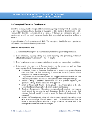 5 PA 205 Executive Development Programme IM - A. Office Executives 20 ...