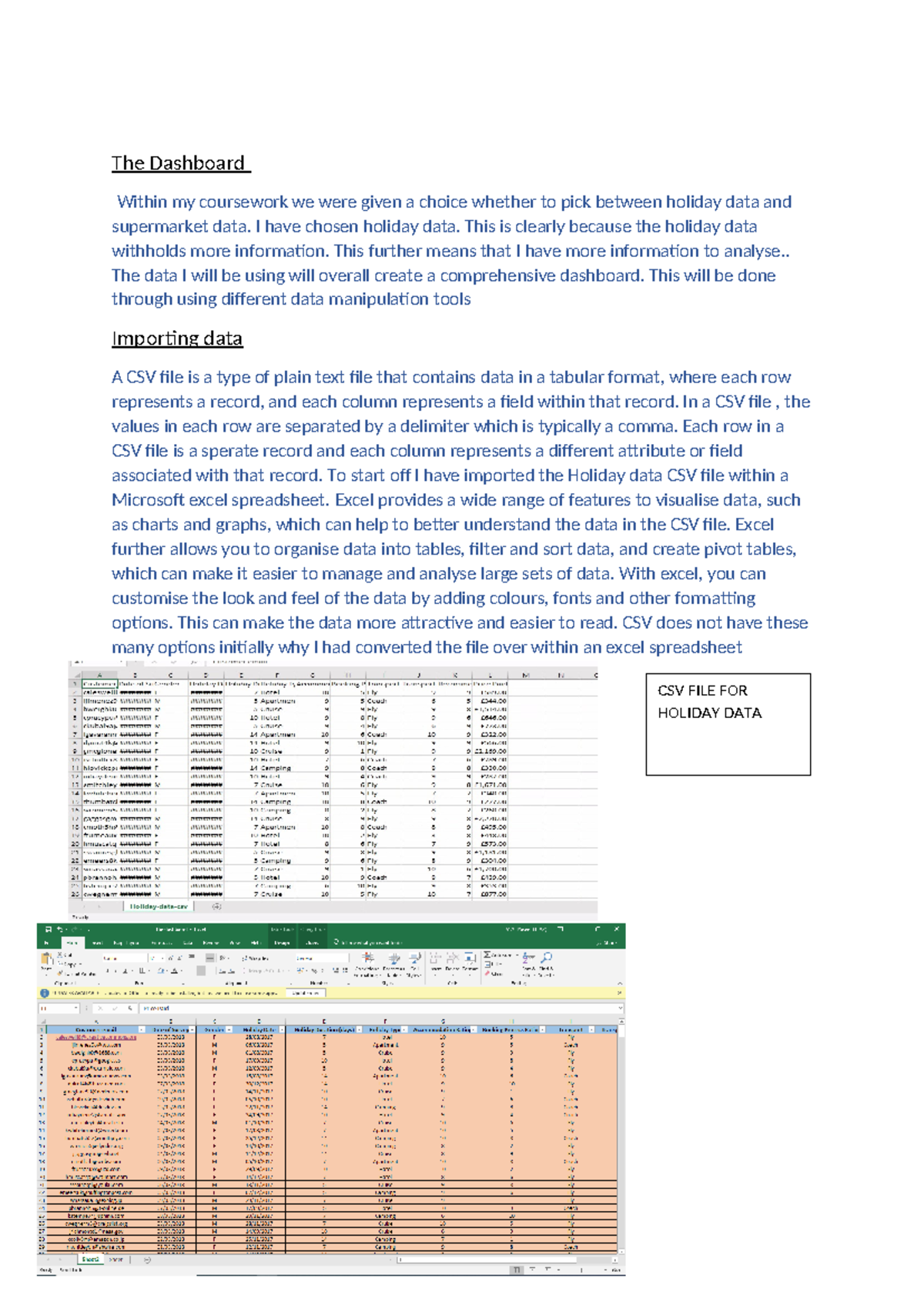 MIAH Y 2 B adjusted - iT COURSEWORK - The Dashboard Within my ...