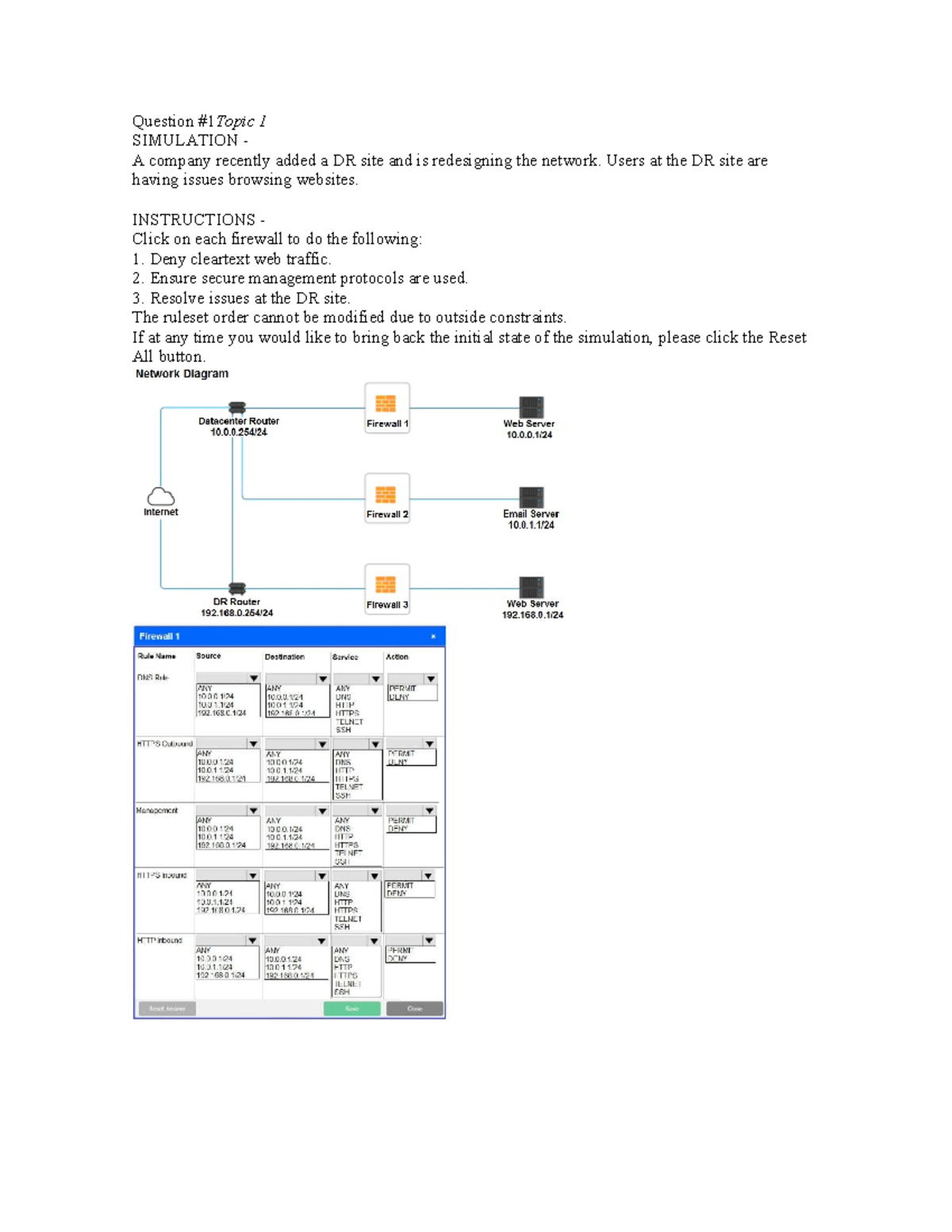 Comptia security plus - Question #1Topic 1 SIMULATION - A company ...