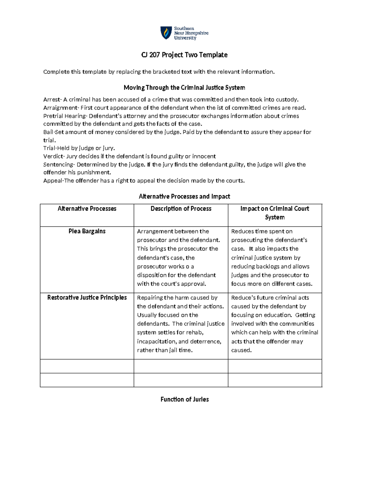 CJ 207 Project Two Template - CJ 207 Project Two Template Complete this ...