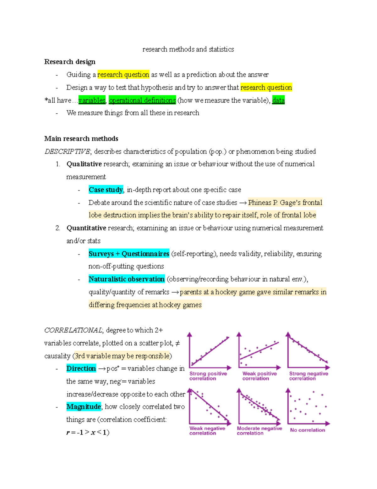 Lecture 3, research methods and statistics - research methods and ...