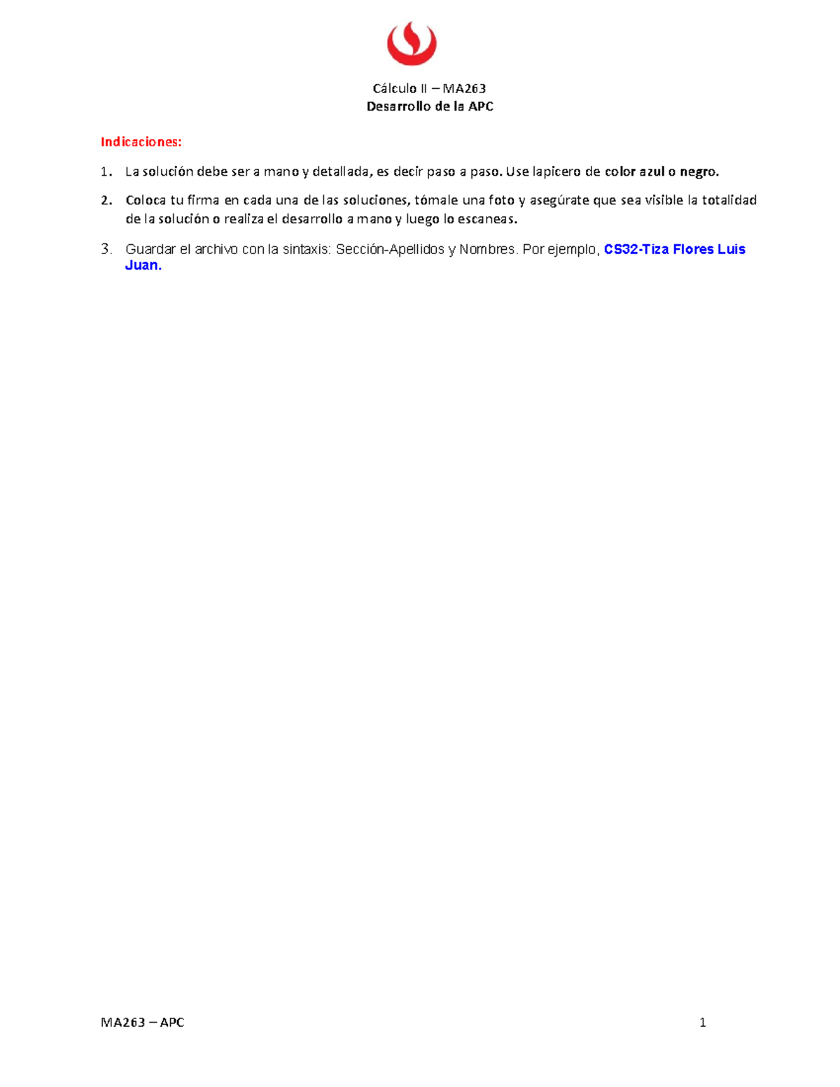 MA263 Plantilla - Desarrollo de la APC - Cálculo 2 - Cálculo II – MA Desarrollo de la APC - Studocu