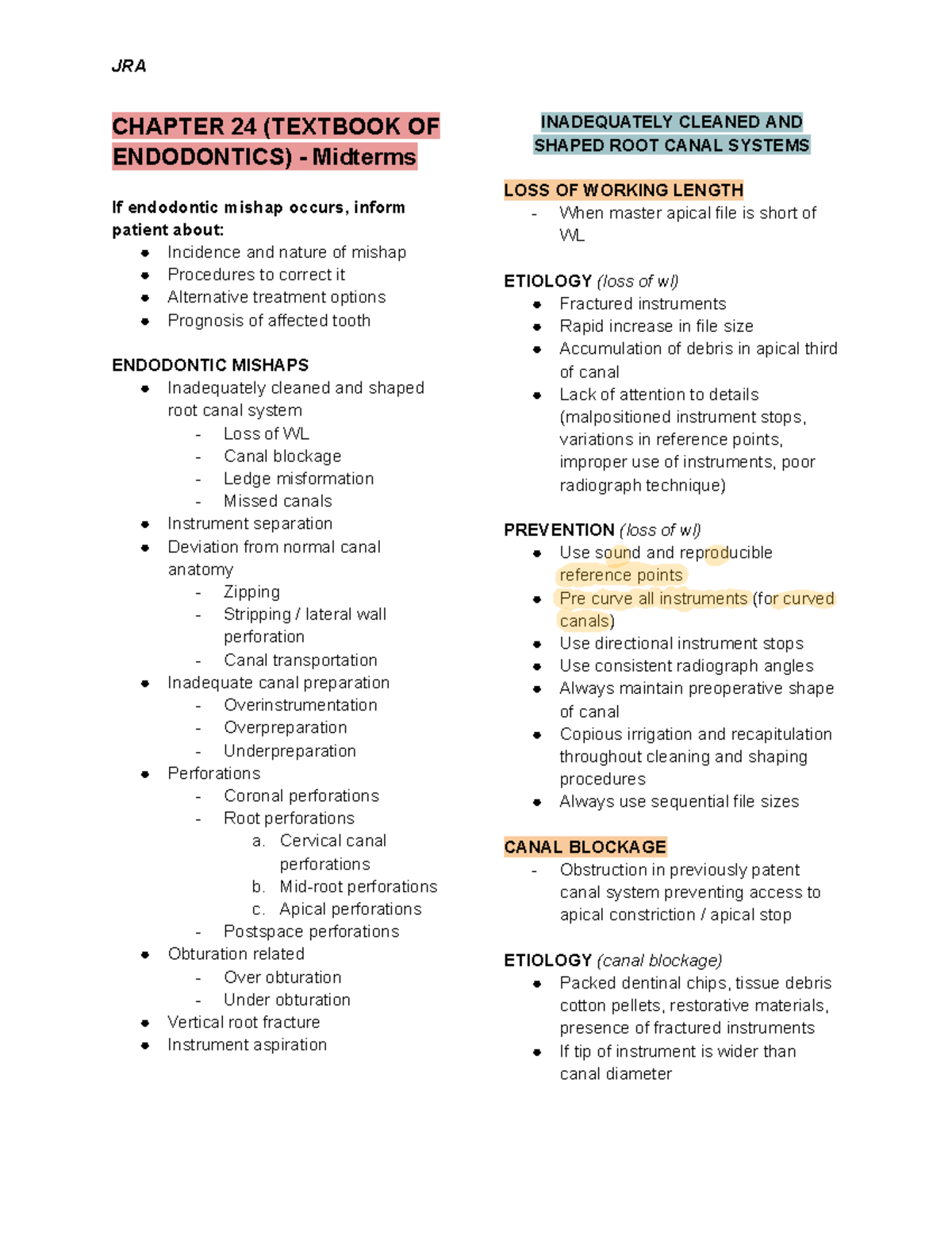 Midterm - Chapter 24 - CHAPTER 24 (TEXTBOOK OF ENDODONTICS) - Midterms ...
