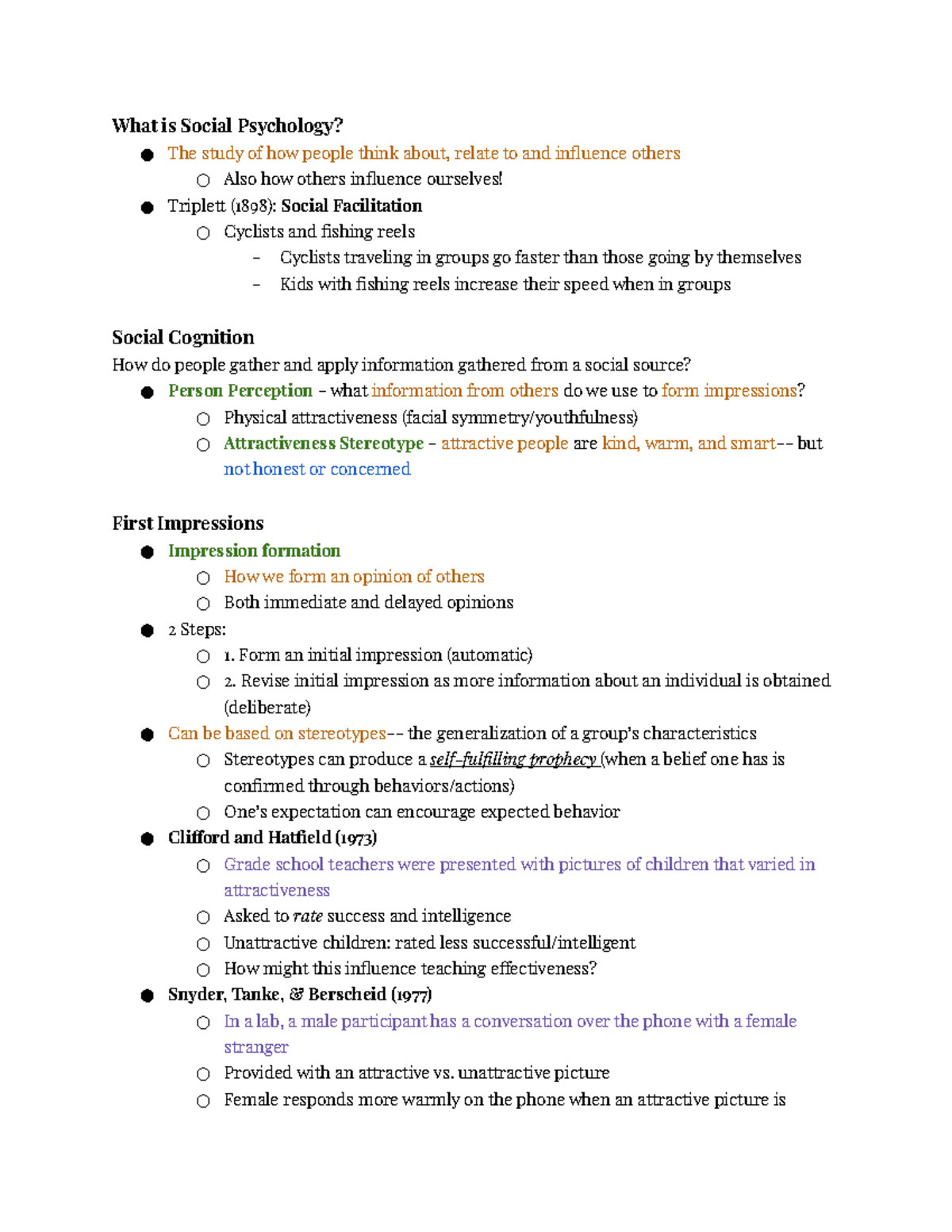 Social Psychology - Nov. 2 - What is Social Psychology? The study of ...