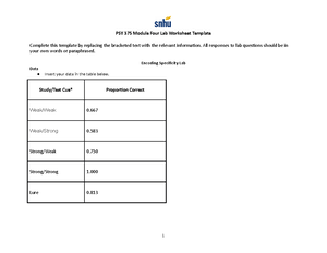 PSY 375 Module One Lab Worksheet - PSY 375 Module One Lab Worksheet ...
