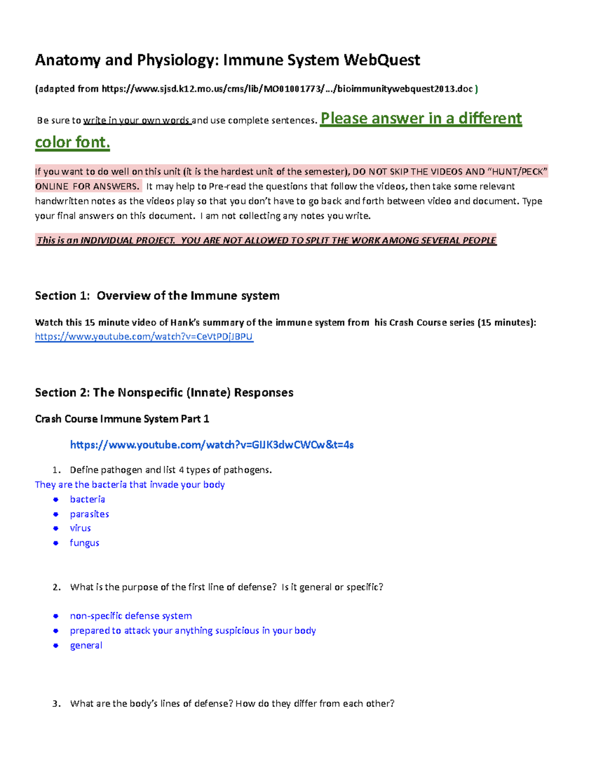 - 2022 Immune System Webquest PART A + B on 2022-05-12 09 59 05 ...