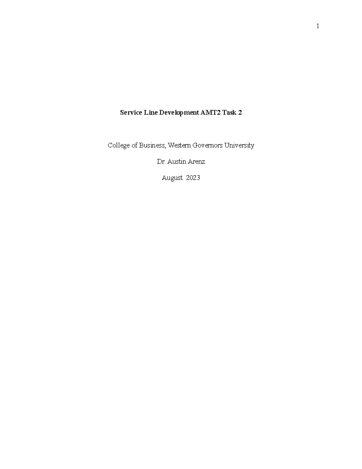 Service Line Development AMT2 Task 2 Community Health Needs Assessment ...