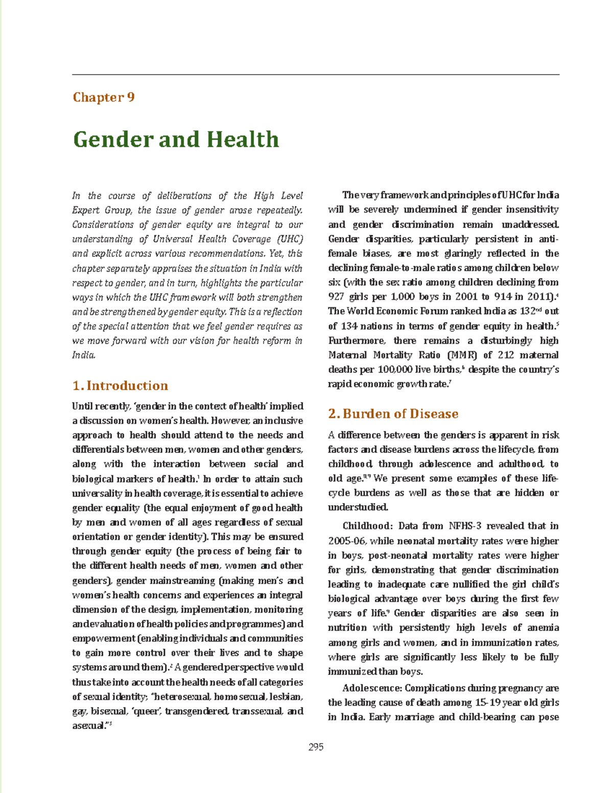 Hleg report chapter 9 - In the course of deliberations of the High ...