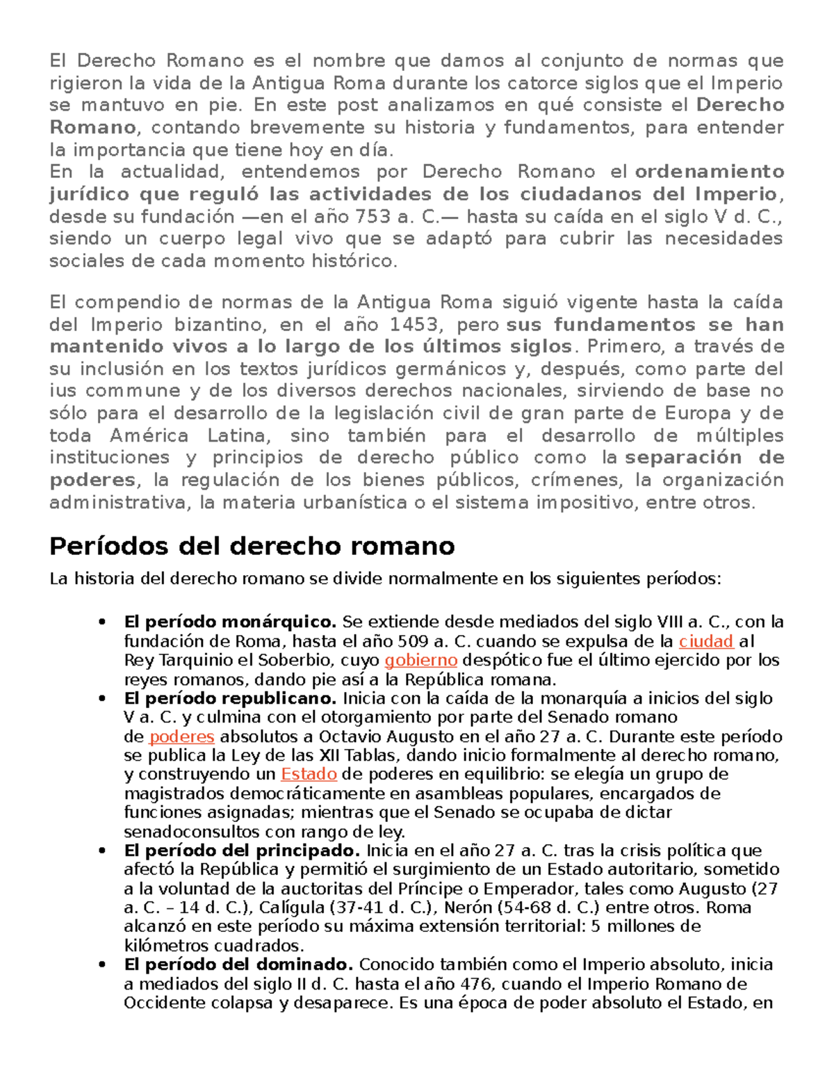 Derecho romano - En este post analizamos en qué consiste el Derecho ...