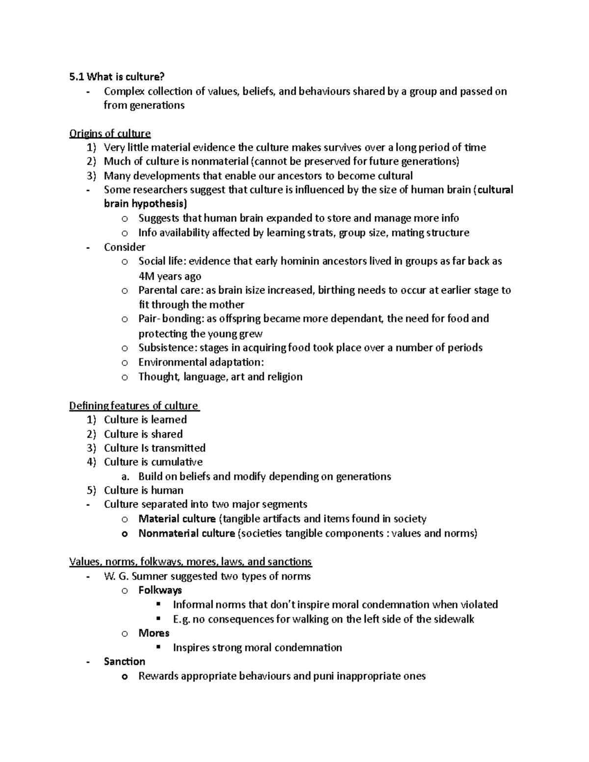 Sociol textbook chapter 5 - 5 What is culture? - Complex collection of ...