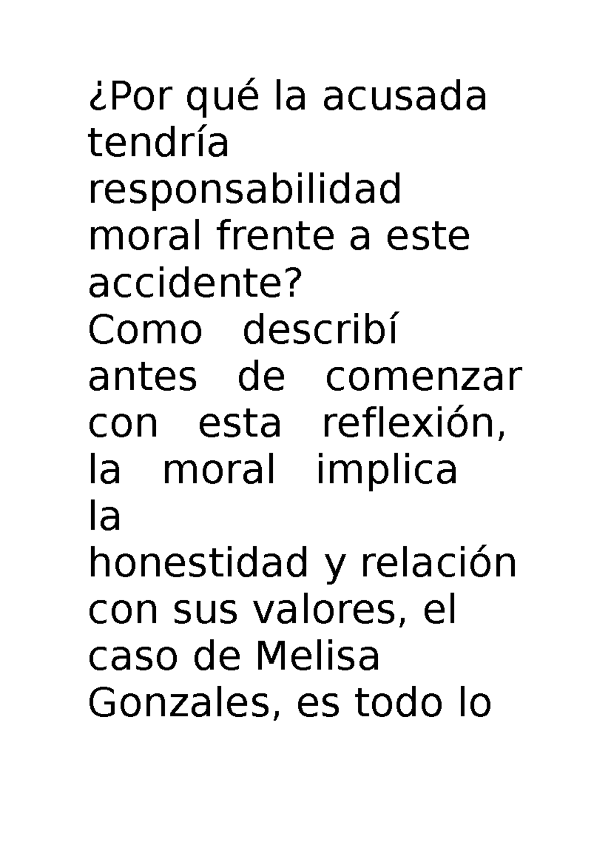 Tarea CASO Gagliuffi - asdasf - ¿Por qué la acusada tendría ...