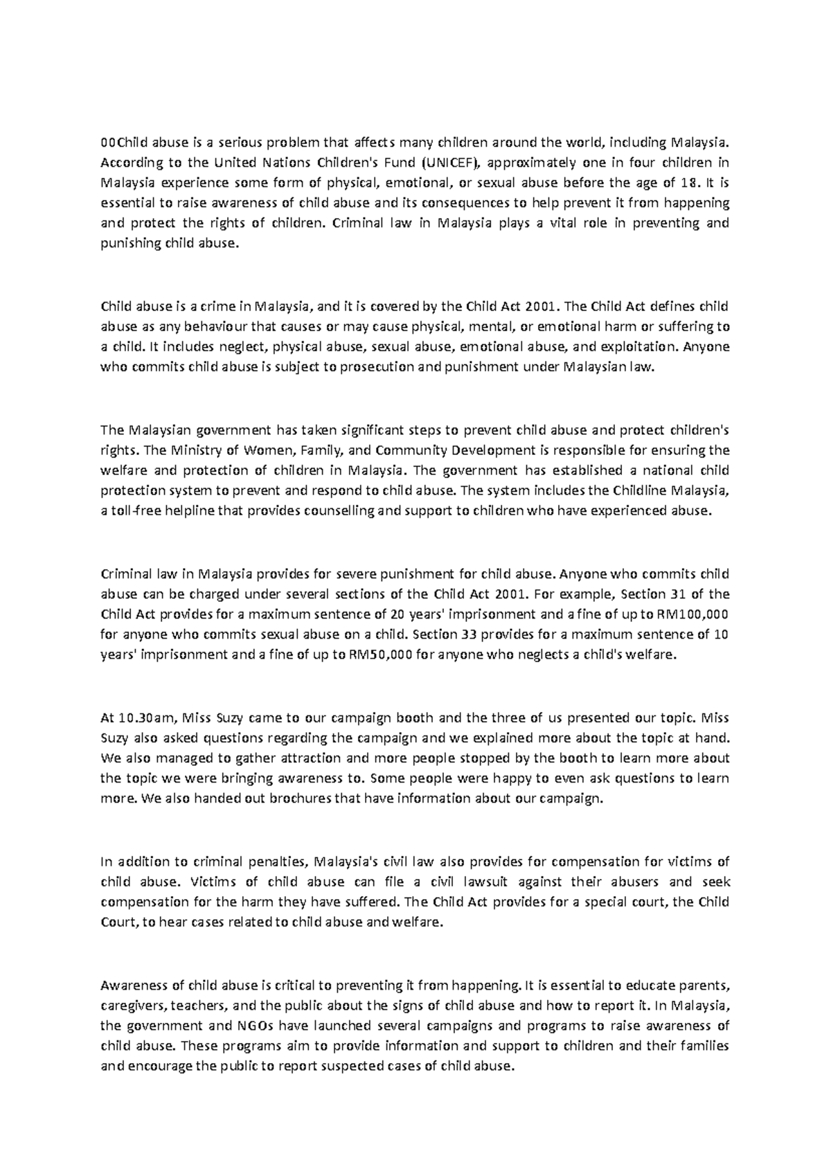 Child abuse is a serious problem that affects many children around the ...