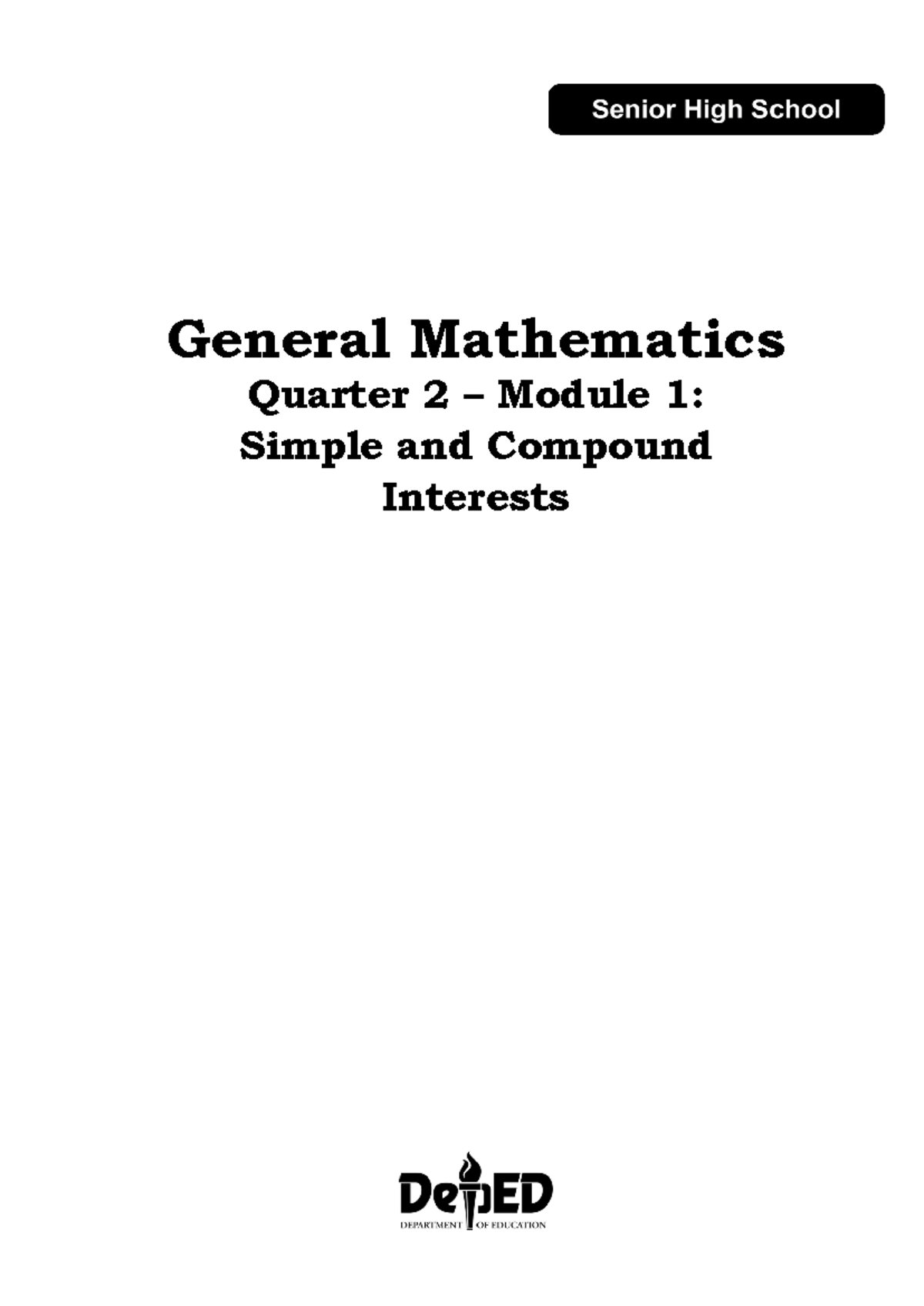 Gen Math 11 Q2 Mod1 Simple-and-Compound-Interest ce1ce2 - General ...