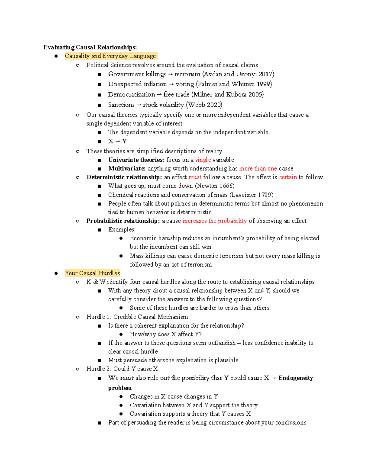 Evaluating Causal Relationships - The effect is certain to follow What ...