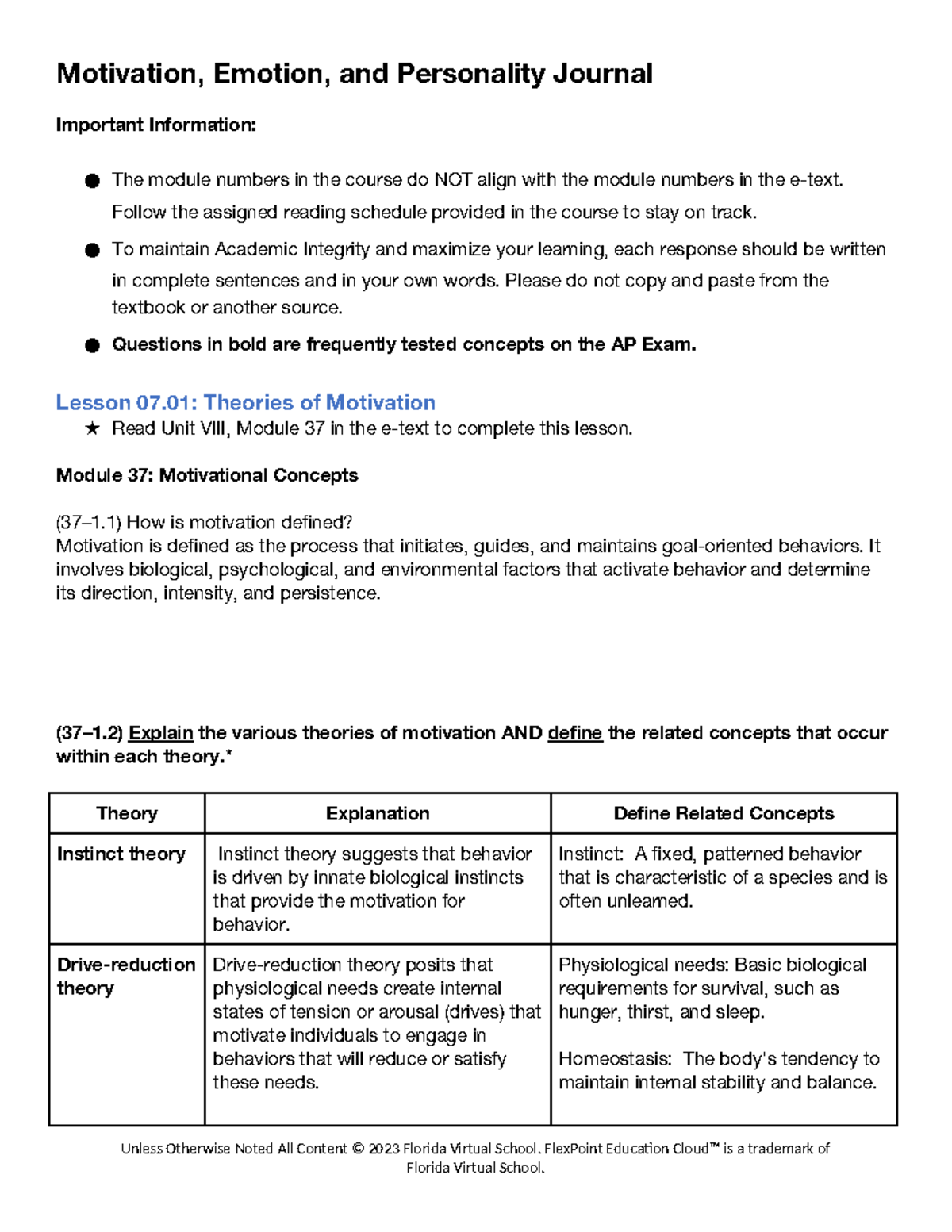 Motivation, Emotion and Personality Guided Journal - Motivation ...