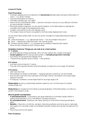 Lecture 8 - structural geology notes - Lecture 8: Sterionets ...