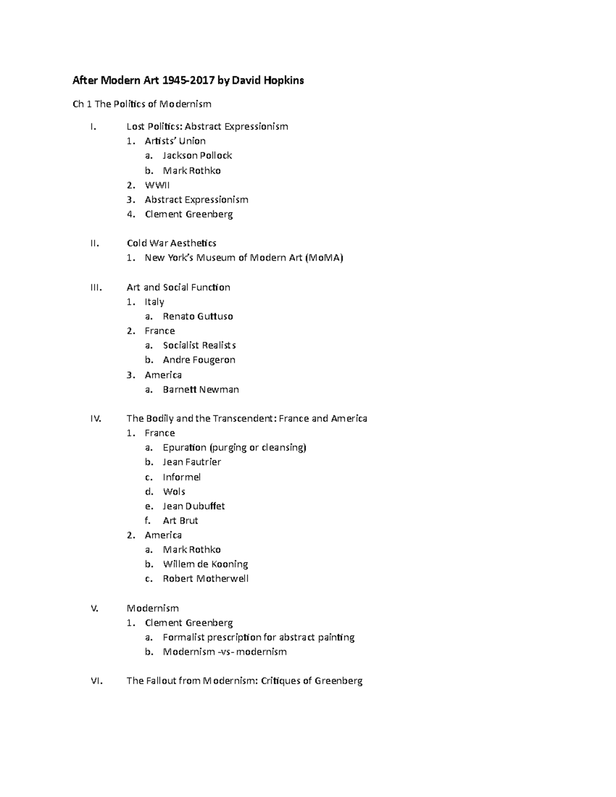 Hopkins chapter one - After Modern Art 1945-2017 by David Hopkins Ch 1 ...