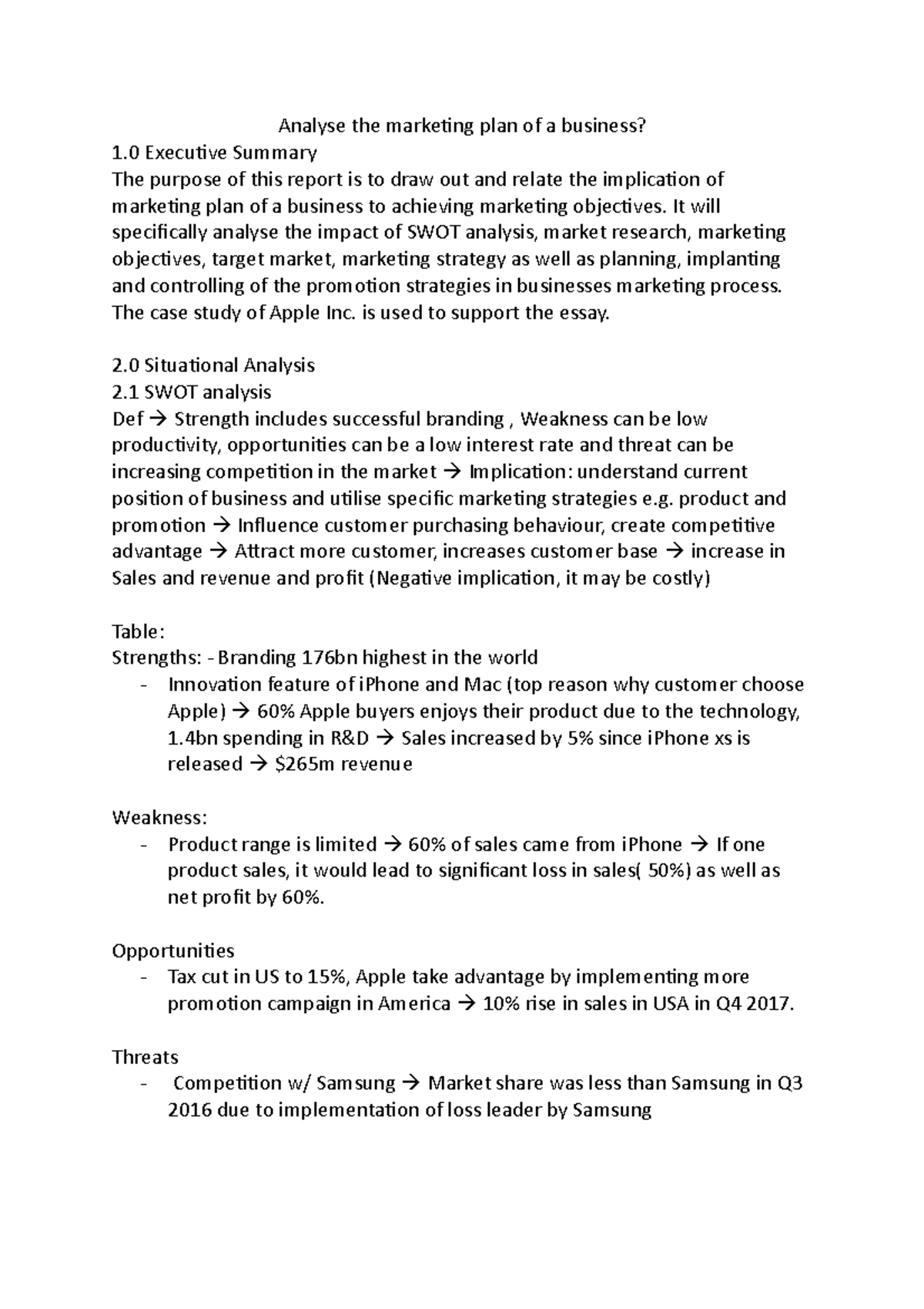 Marketing plan essay scaffold - Analyse the marketing plan of a ...
