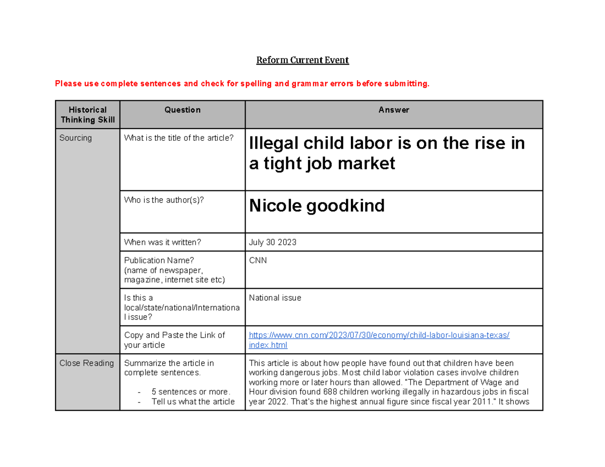Copy of Reform Current Event 23-24 - Reform Current Event Please use ...