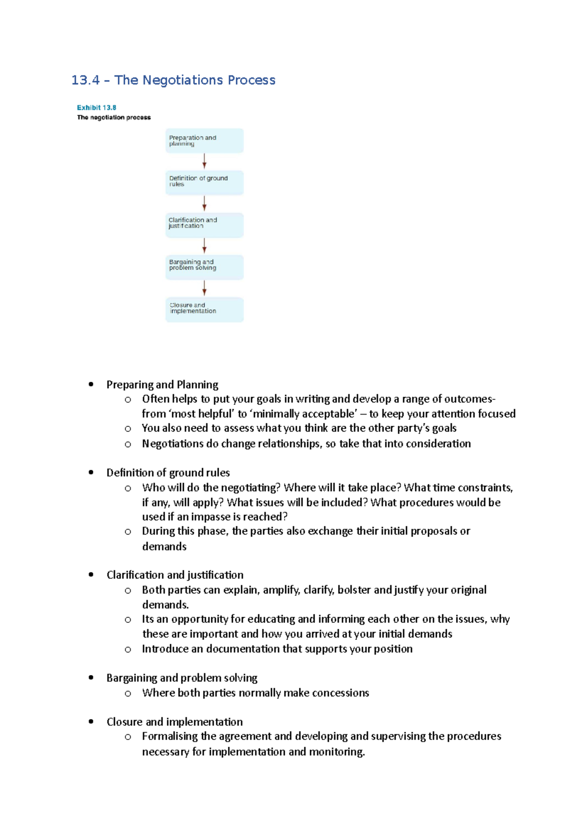 13.3 negotiation process - 13 – The Negotiations Process Preparing and ...