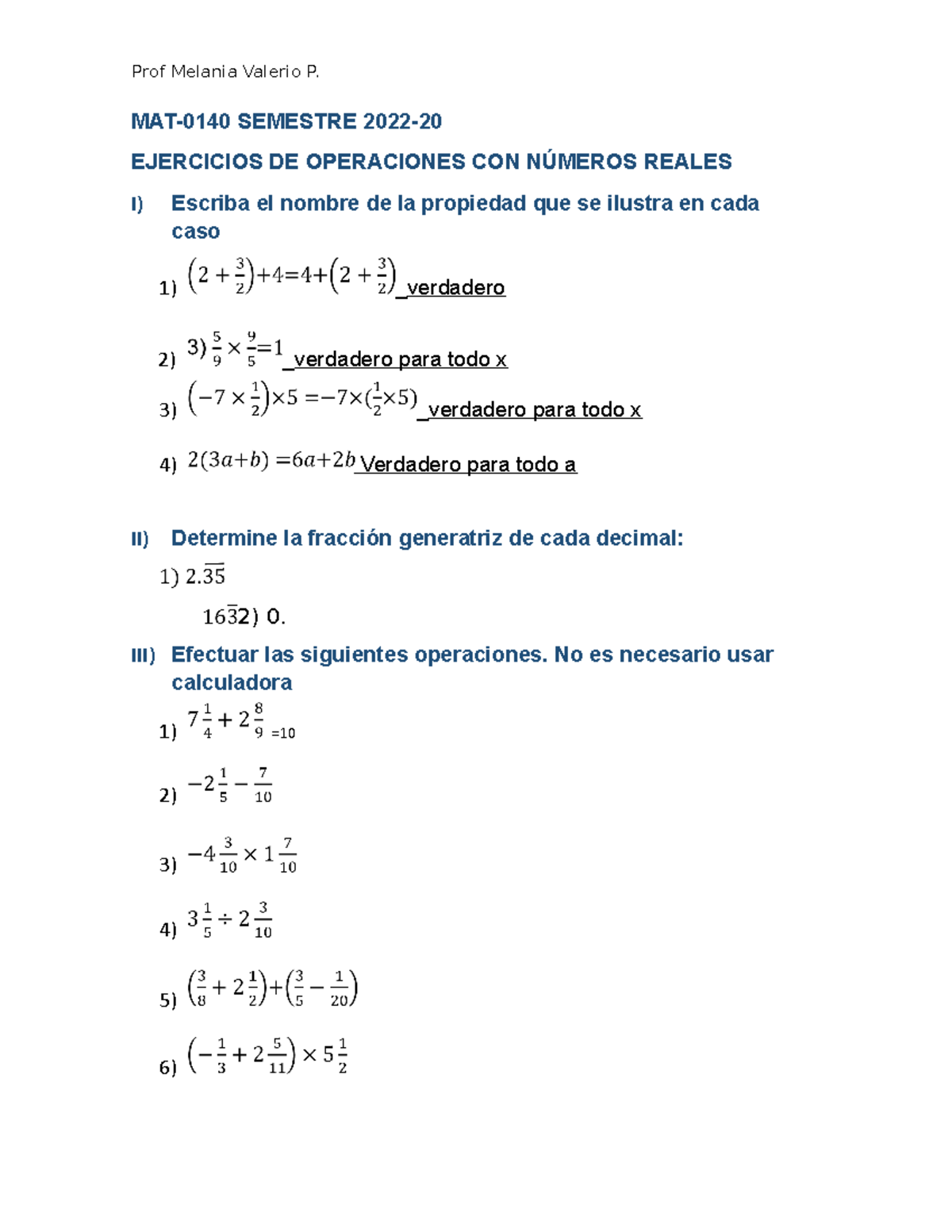 1Práctica Operaciones en Q Secciones virtuales - MAT-0140 SEMESTRE 2022 ...