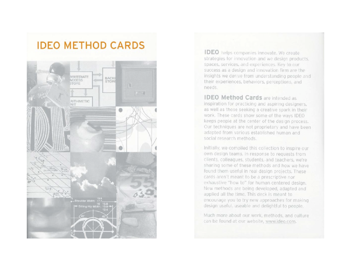 Ideo method cards - System Design - Studocu