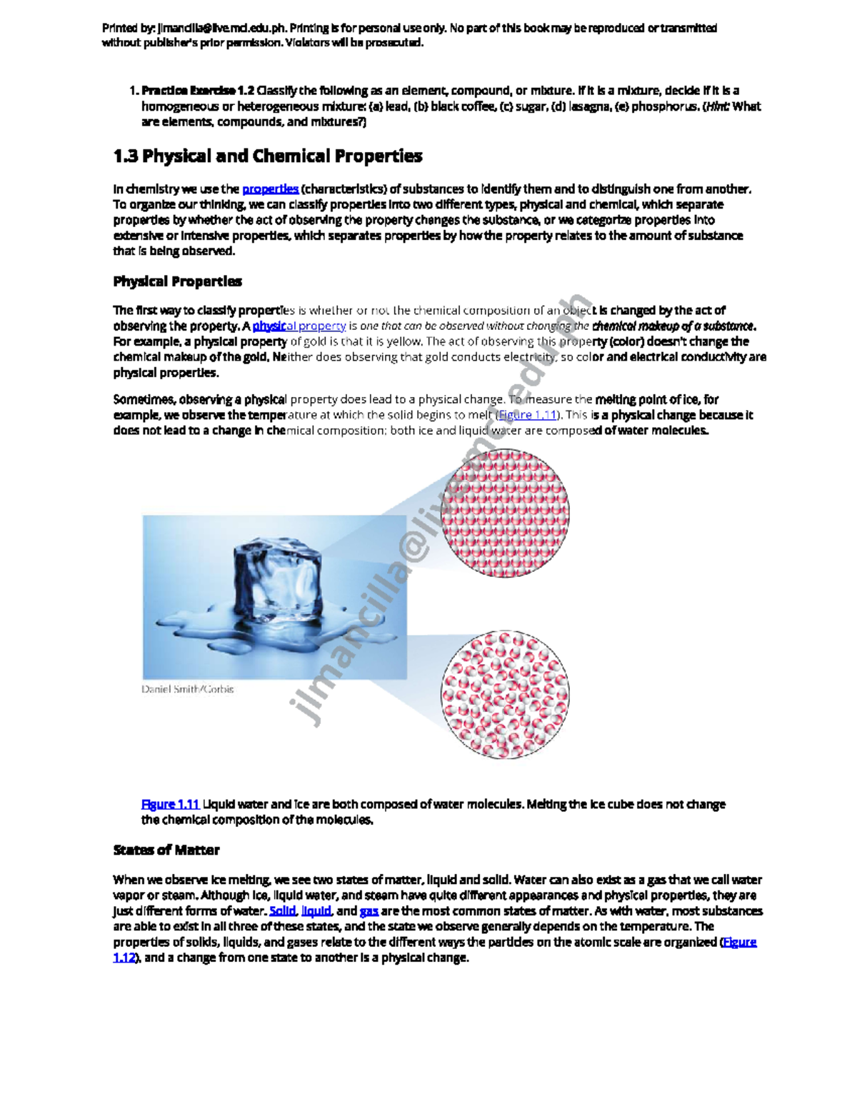 1.3 Physical and Chemical Properties - Chemistry for Engineers - Studocu