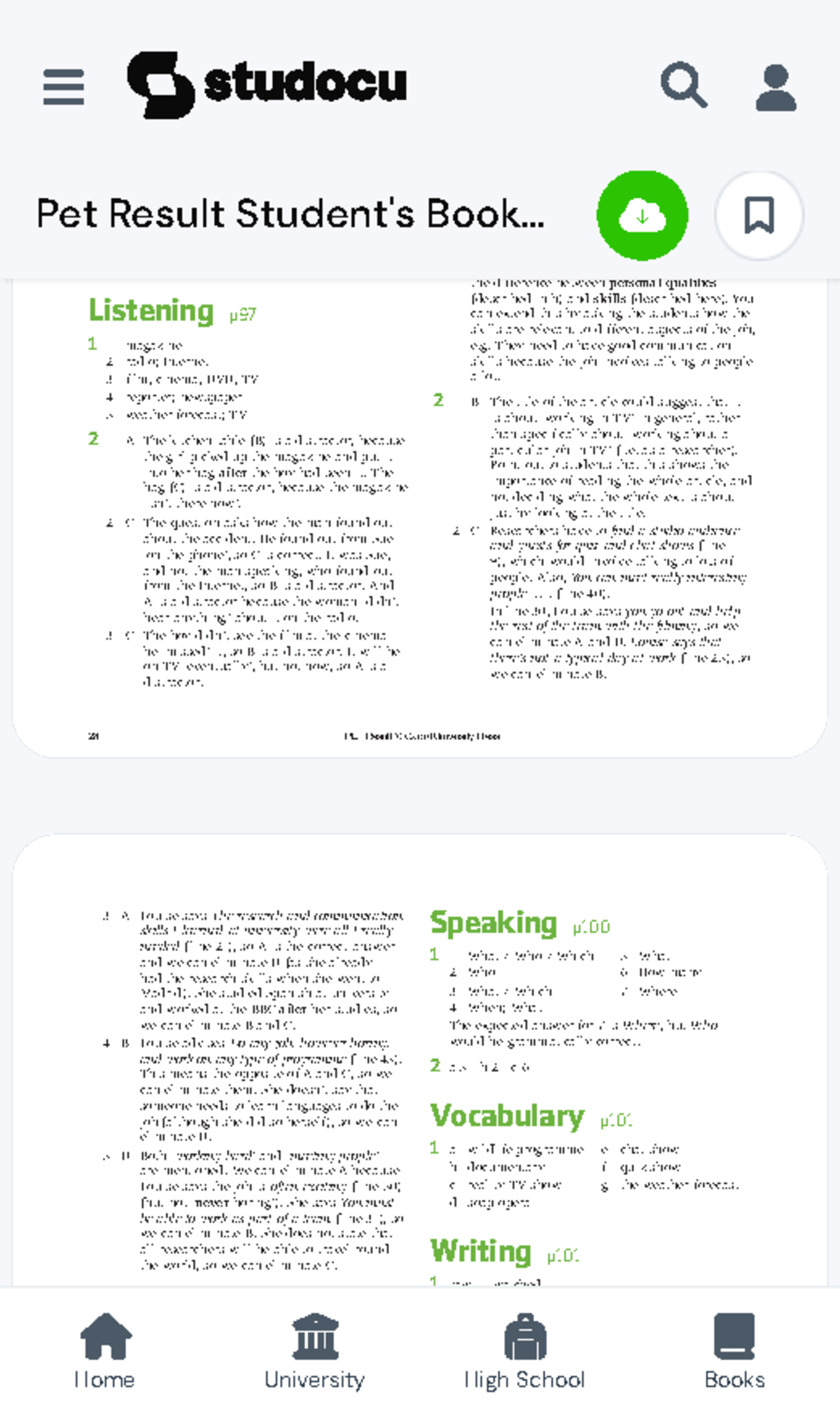 Pet Result Student's Book Key - Tiếng Anh hp 1 - Studocu - 5 A The news starts at 6 o’clock but ...