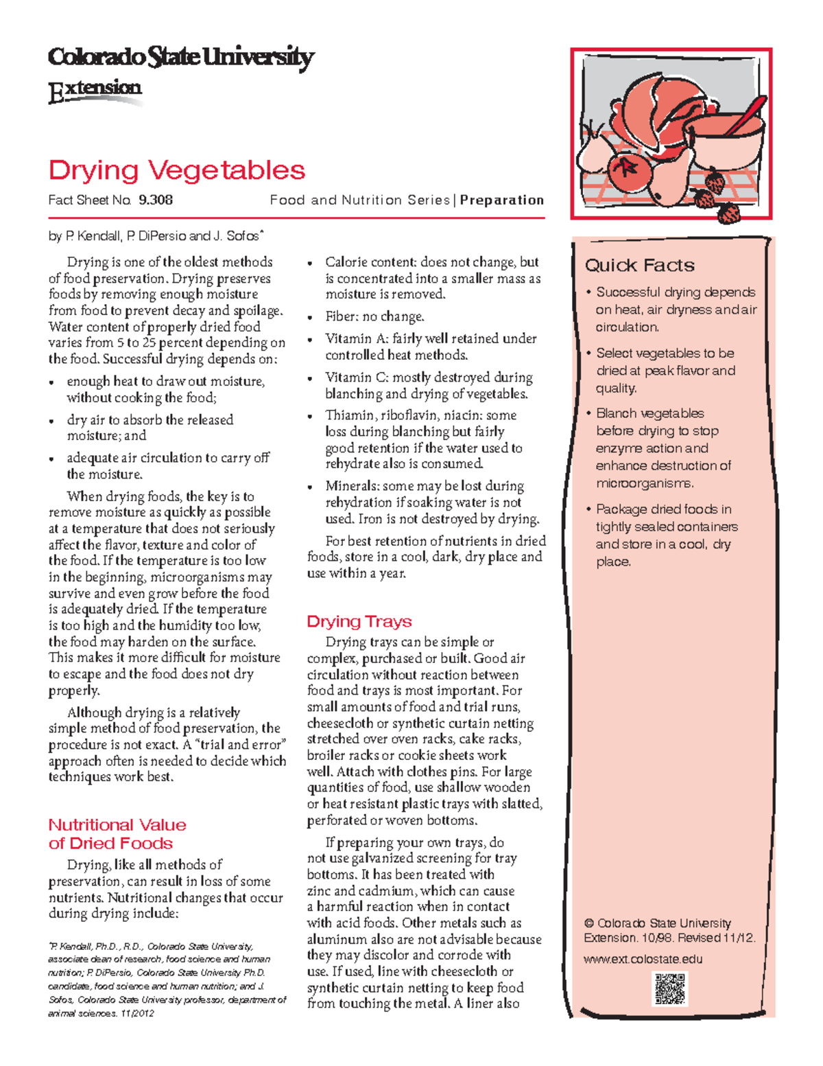 Drying-Vegetables - essay about drying of vegetable - Fact Sheet No. 9 ...