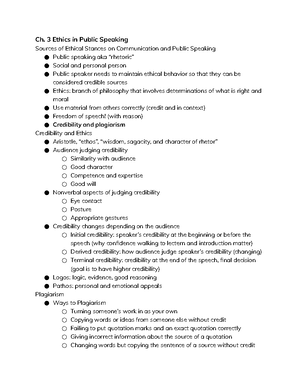 The Basics of Public Speaking - Ch. 1 The Basics of Public Speaking ...