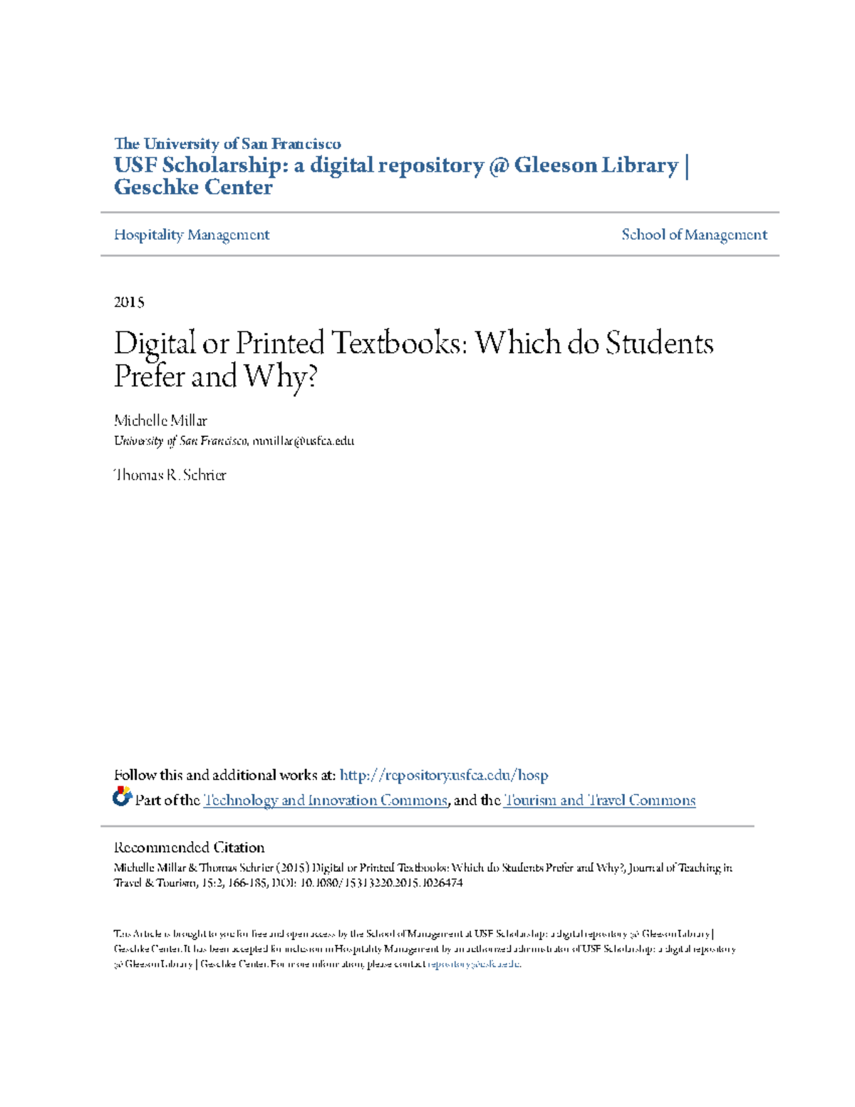 Digital or Printed Textbooks Which do Students Prefer and Why - The ...