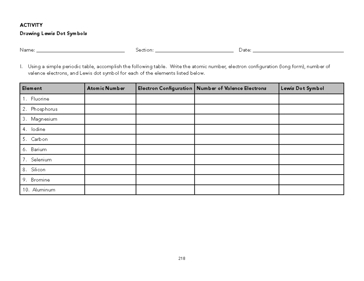 general-chemistry-i-21-activity-drawing-lewis-dot-symbols-name