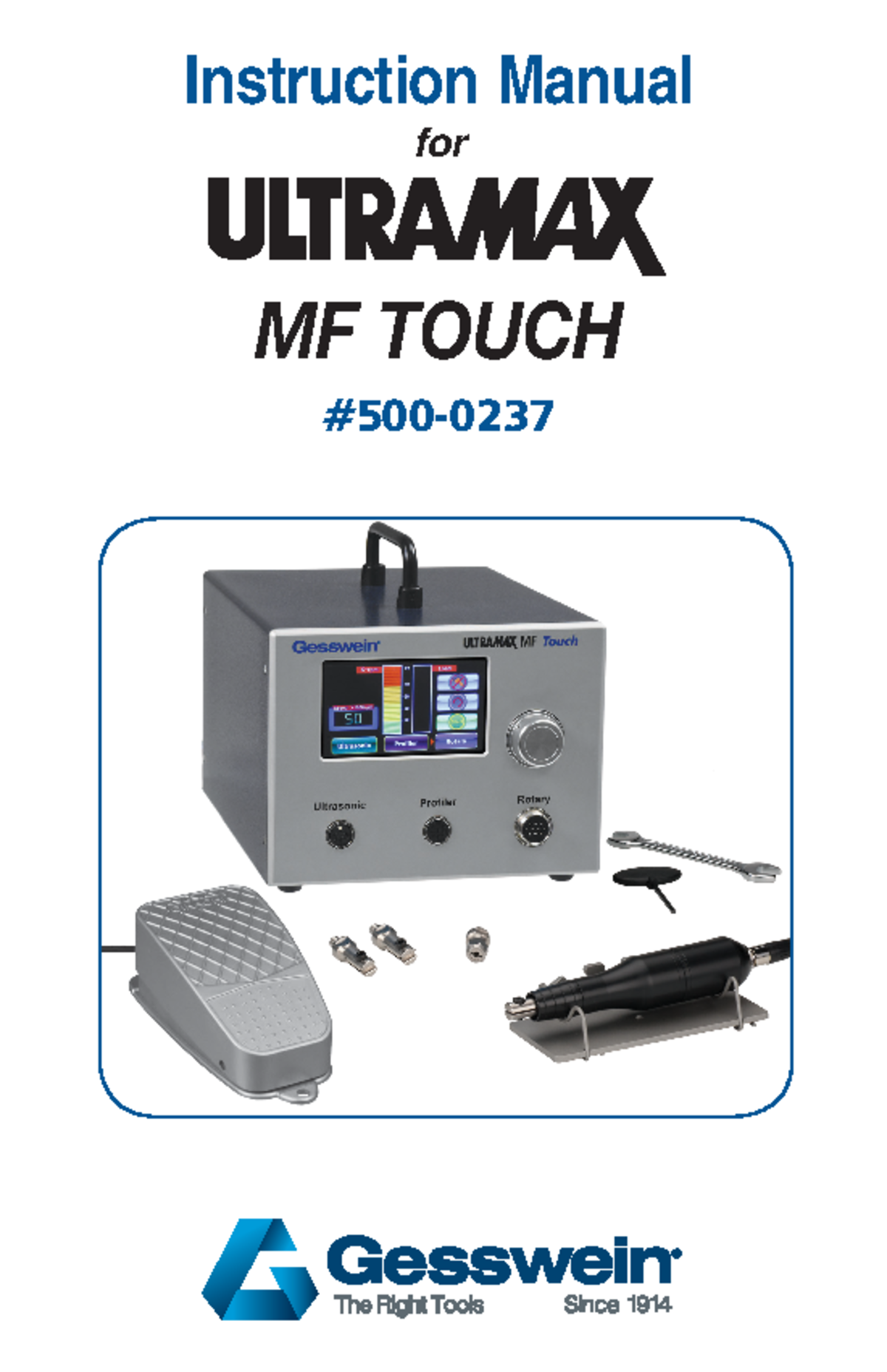 Manual Ultramax, propiedad de Gesswein. (The Right Tools) - Instruction ...