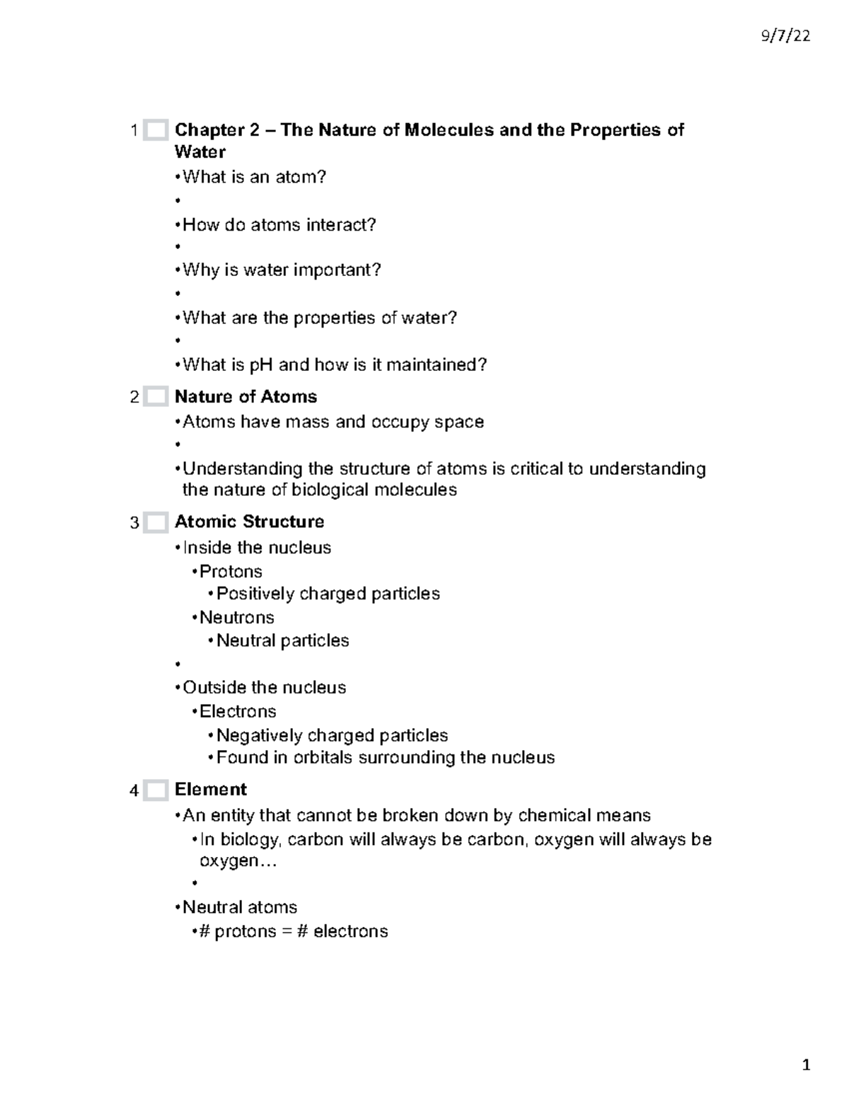 Ch 2 Atoms - Bio 155 - Bio 155. Dr. Nathanial Bio 155 - 9/7/ 1 Chapter ...