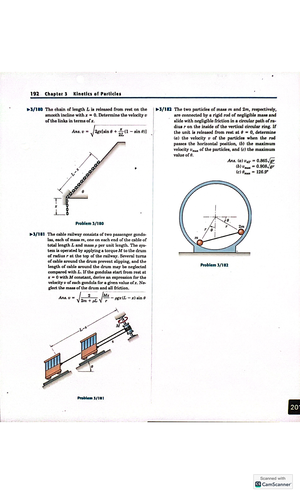 Statics problems 1 - None - 190 Chapter 3 Kinetics of Particles When the plunger is released ...