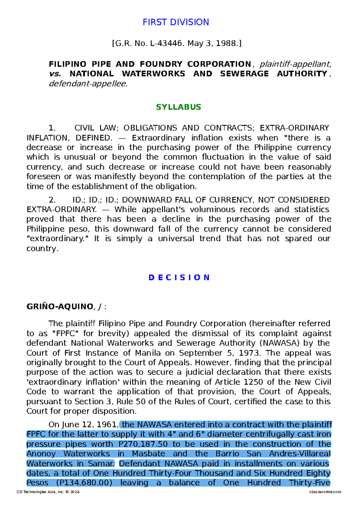 3pages 133637-1988-Filipino Pipe and Foundry Corp - FIRST DIVISION [G ...