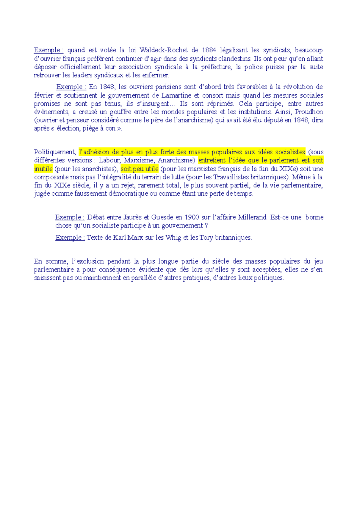date du XIX eme siècle contemporaine - Exemple : quand est votée la loi ...