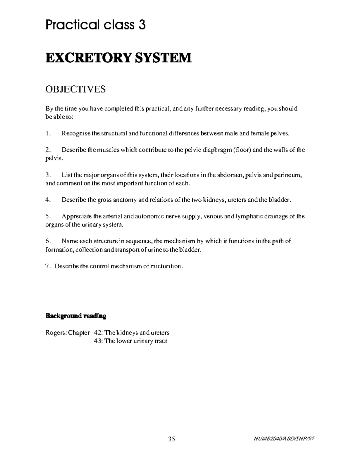 Practical 3 abdomen - Practical class 3 EXCRET OR Y SYSTEM EXCRETOR ORY ...