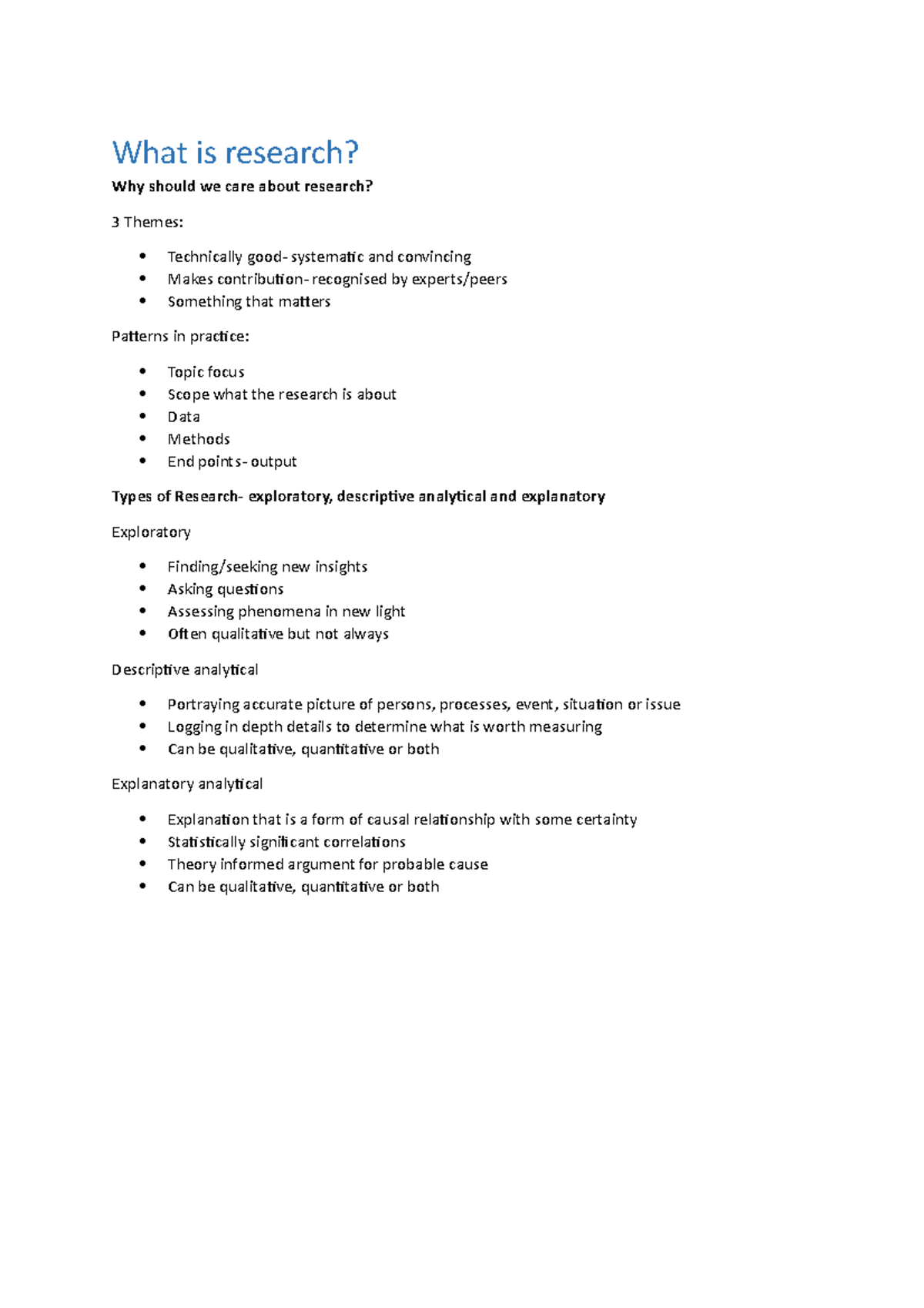 Lecture 1 statistics - Introduction notes - What is research? Why ...