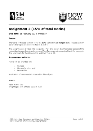 24-S1-MATH221-A1 - Page 1 of 2 Math221 – Mathematics for Computer Science S1-2024 Assignment 1 ...