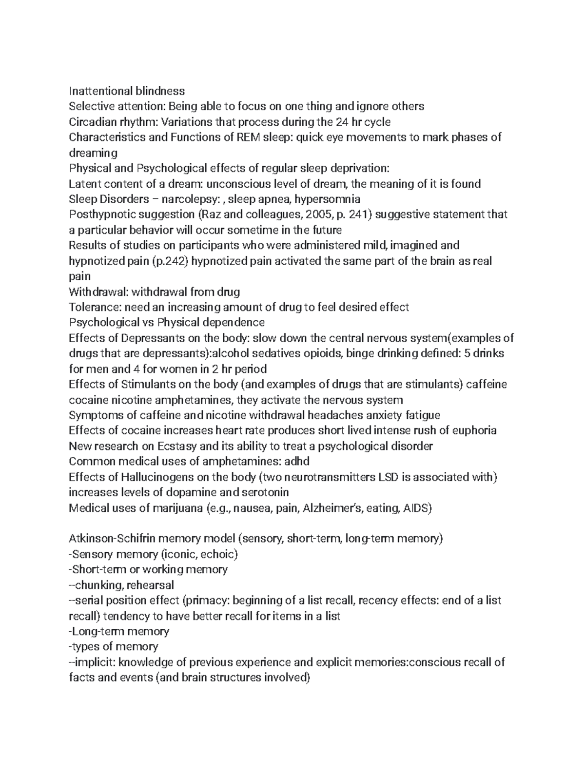 Psychology review - Inattentional blindness Selective attention: Being ...