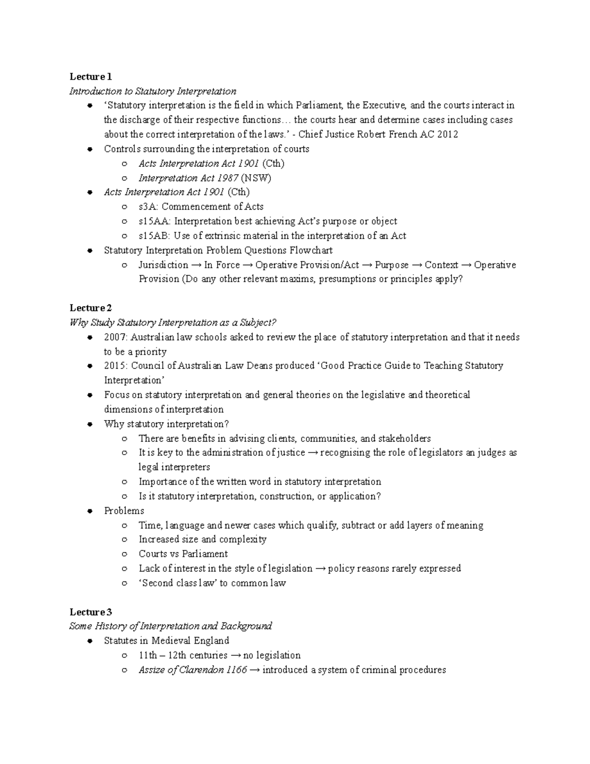 Week 1 Introduction - Lecture notes 1 - Lecture 1 Introduction to ...
