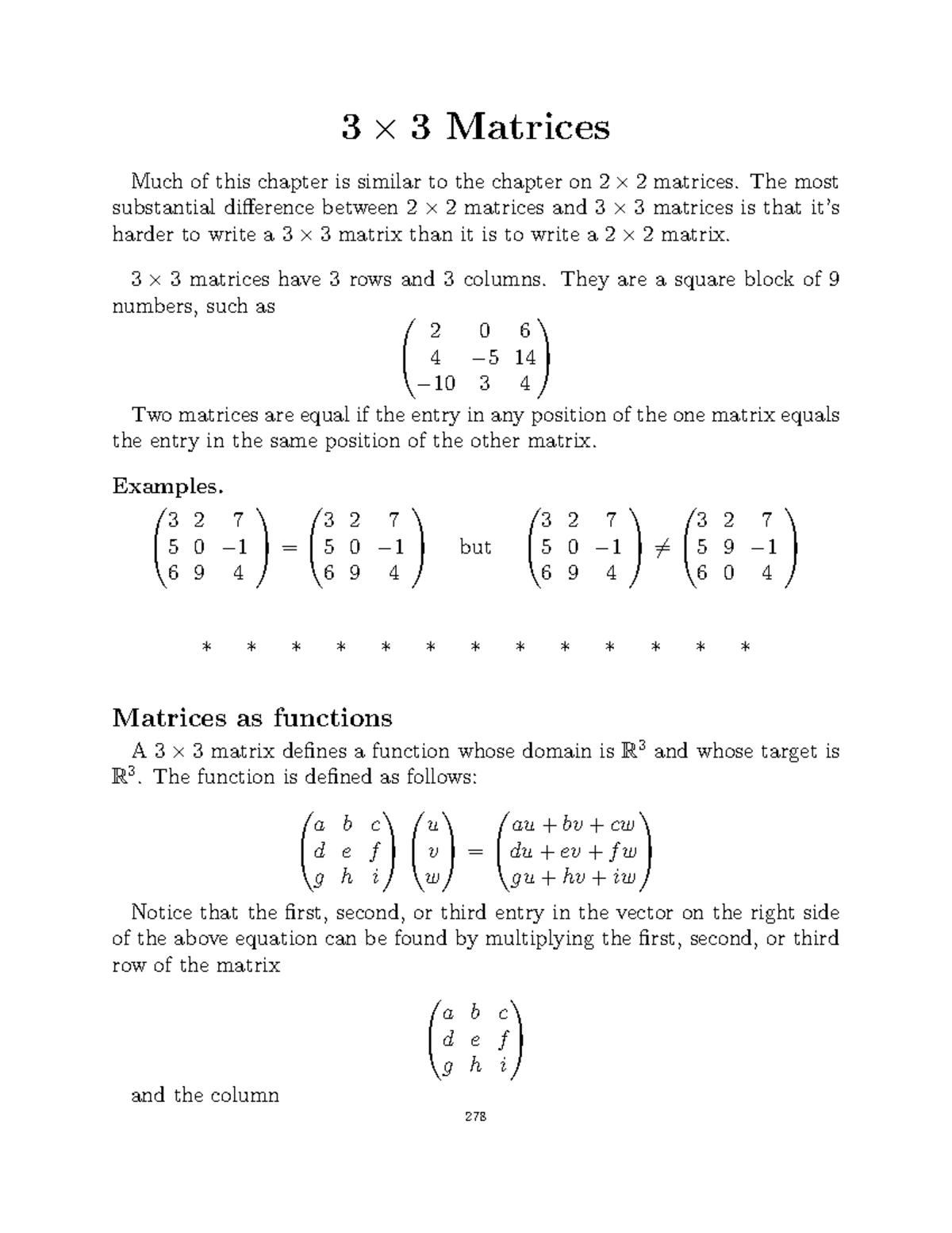 1050-text-3b3m - class notes,project/assignment - 3 ⇥ 3 Matrices Much ...