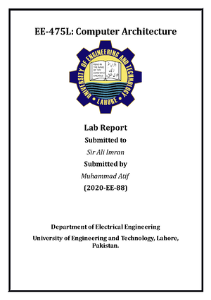 Lab4 - This is CA Lab 4 - Computer aided structural anaysis - Studocu